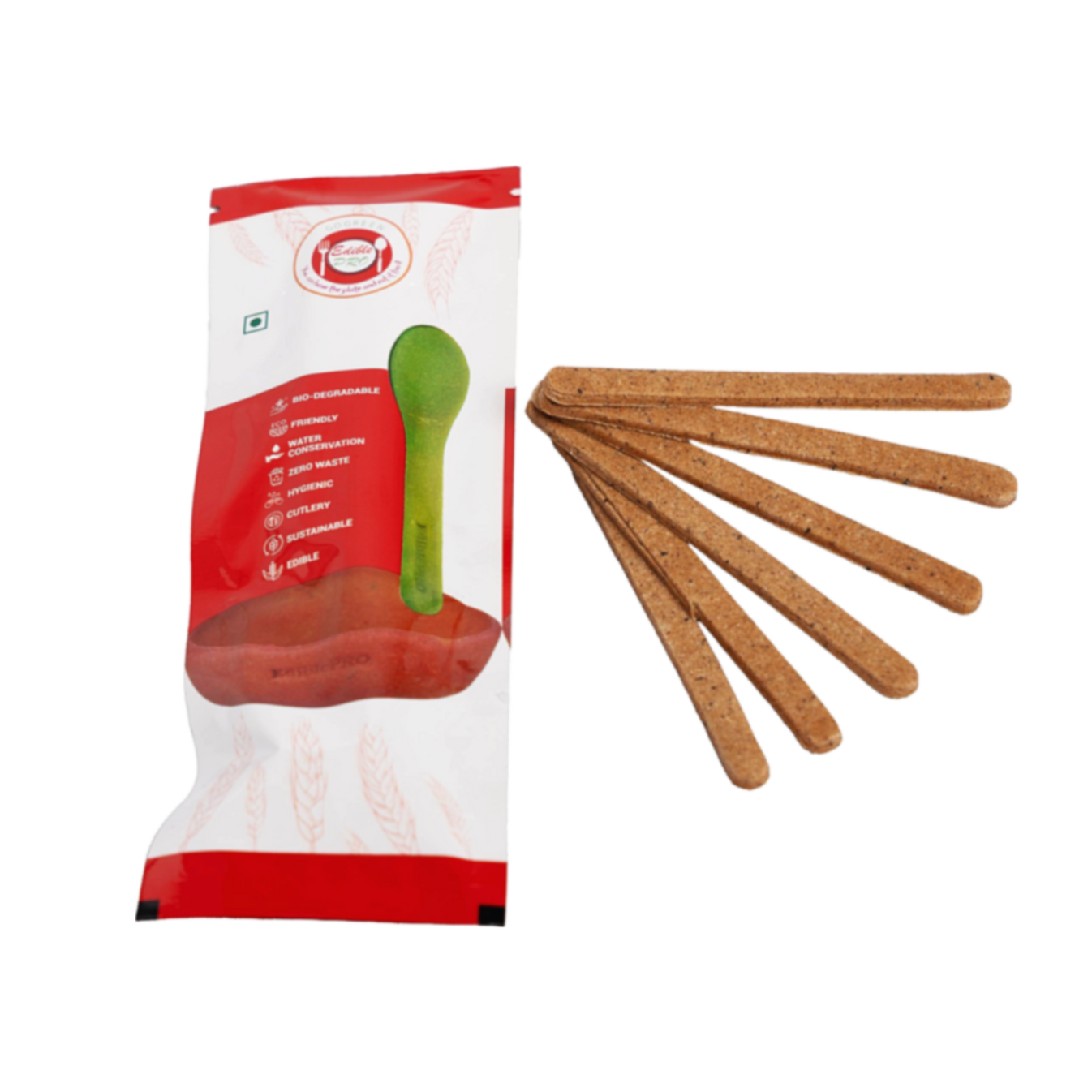 Edible Cutlery are 100% Natural Vegetarian & Baked products |EdiblePRO